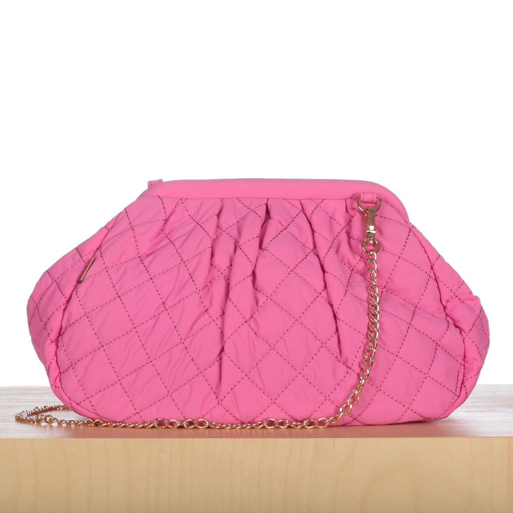 ela x Jillian Harris - Frame Clutch - Pizzazz Pink